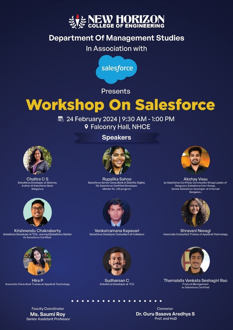 Workshop on Salesforce | NHCE MBA Department